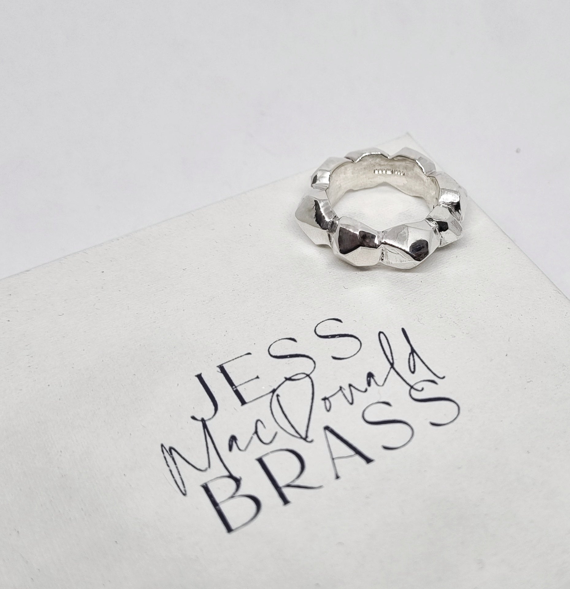 Crystalline Chunky Silver Ring – Jess MacDonald Brass
